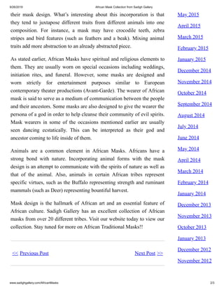 African Mask Collection | PDF