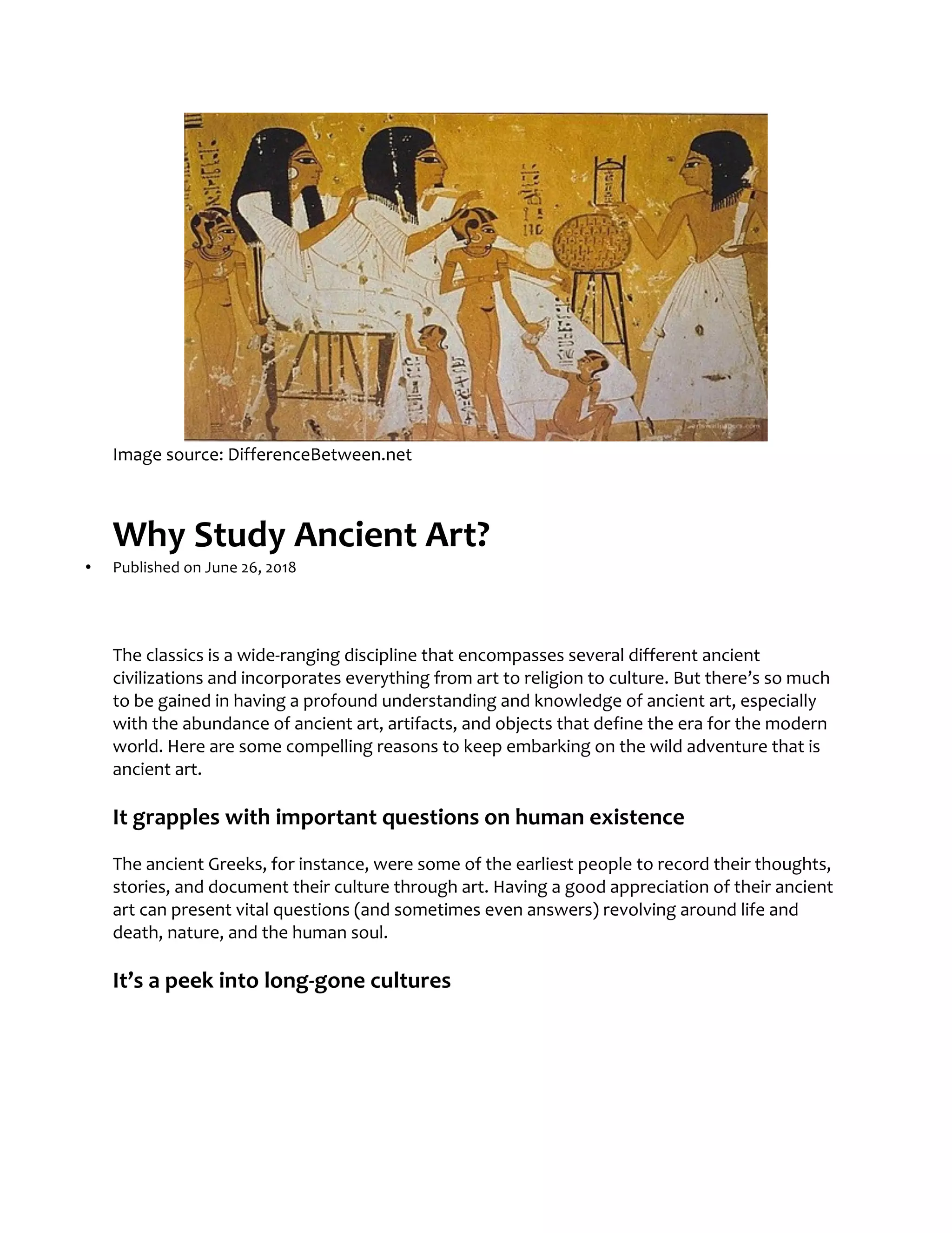 Why Study Ancient Art? | PDF