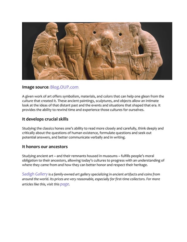 Why Study Ancient Art? | PDF
