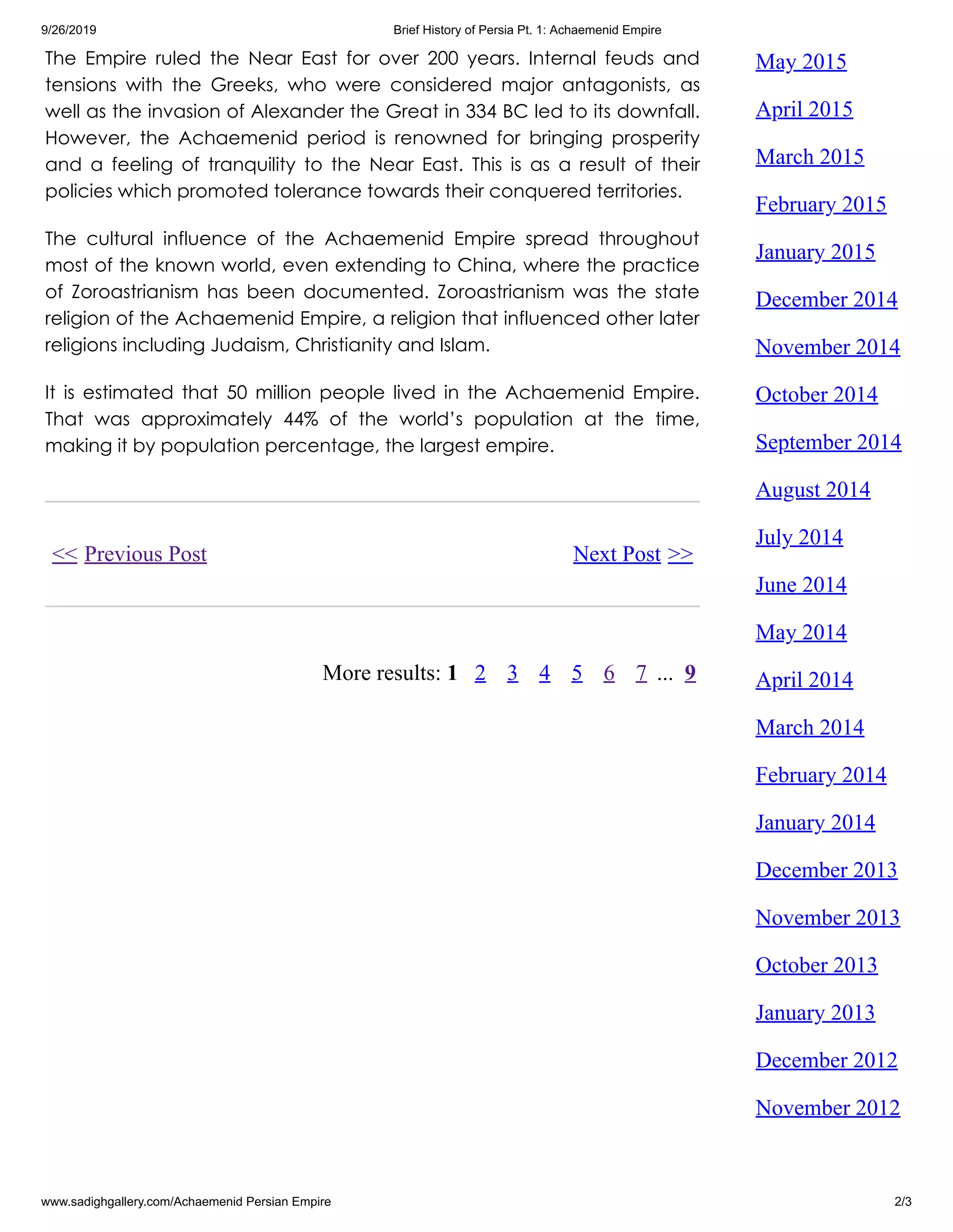 Brief History of Persia Pt, !: Achaemenid Empire | PDF | Religion ...