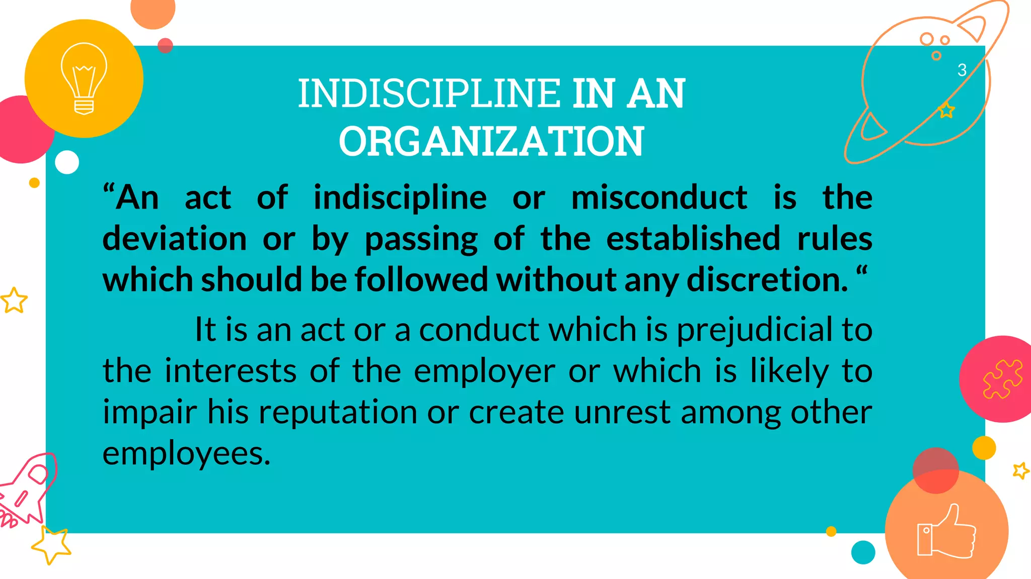 Indiscipline in organisation | PPTX