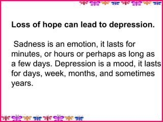 Sadness flies away on the wings of time. | PPTX