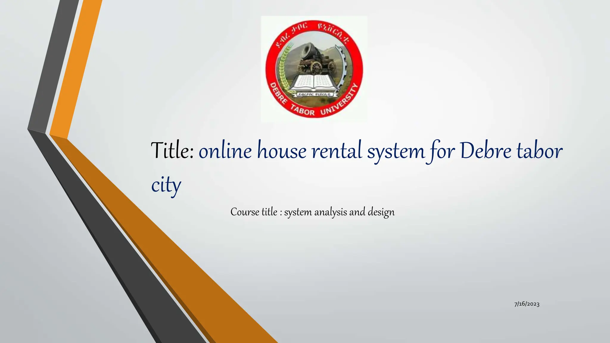 SAD PRESENTATION.pptx online house renting system | PPTX