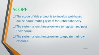 SAD PRESENTATION.pptx online house renting system | PPTX
