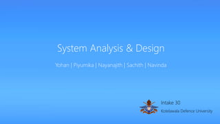 SAD System Analyze and Design | PPT