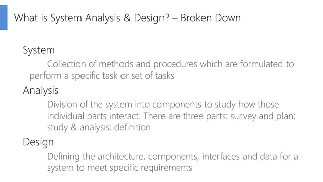 SAD System Analyze and Design | PPT