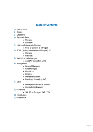 SDLC of Shareef Oxygen Company | PDF