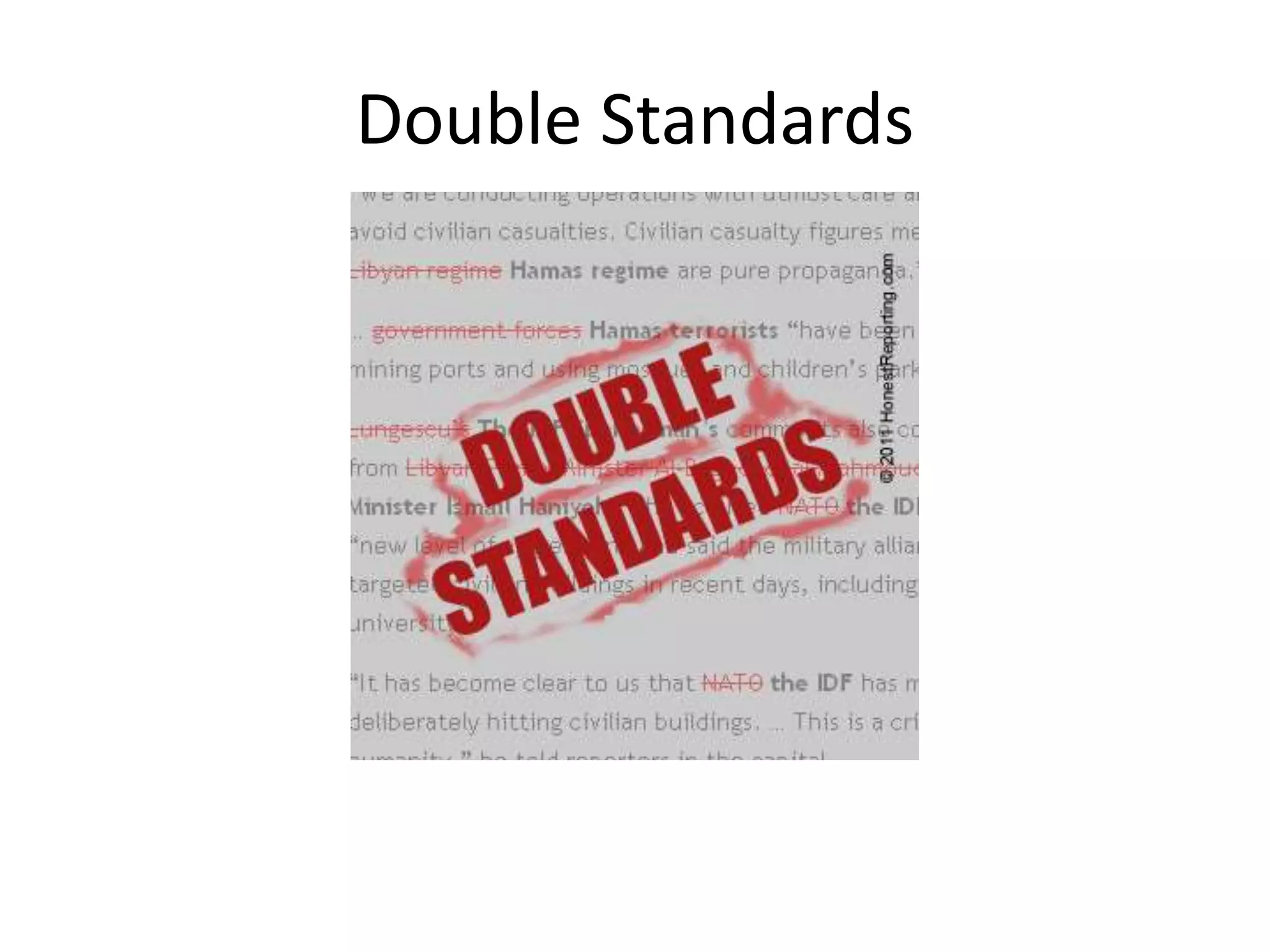 Sad story with two standards | PPTX