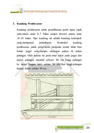 Saduran membangun kandang sapi yang baik dan benar | PDF