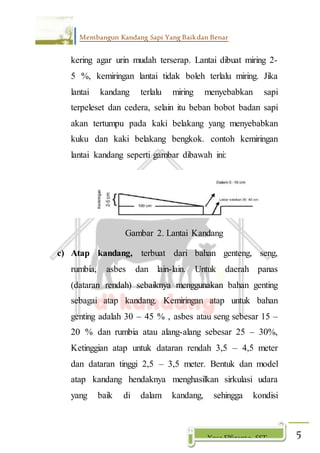 Saduran membangun kandang sapi yang baik dan benar | DOCX