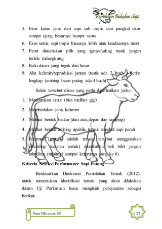 Saduran prospek pembibitan sapi | PDF