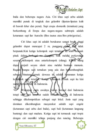 Saduran prospek pembibitan sapi | DOCX
