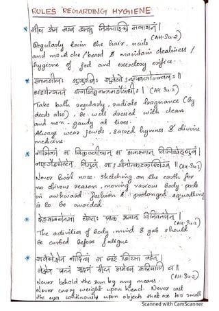 Sadvritta-Class- Notes-Ayurveda-Good-Conducts- | PDF