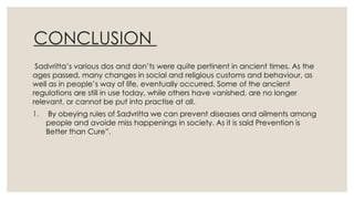 sadvritta & its Importance in present era. | PPTX