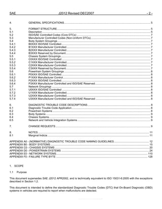 SAE DTC Definitions - J2012 Revised DEC2007 | PDF