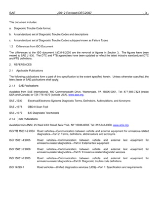 SAE DTC Definitions - J2012 Revised DEC2007 | PDF