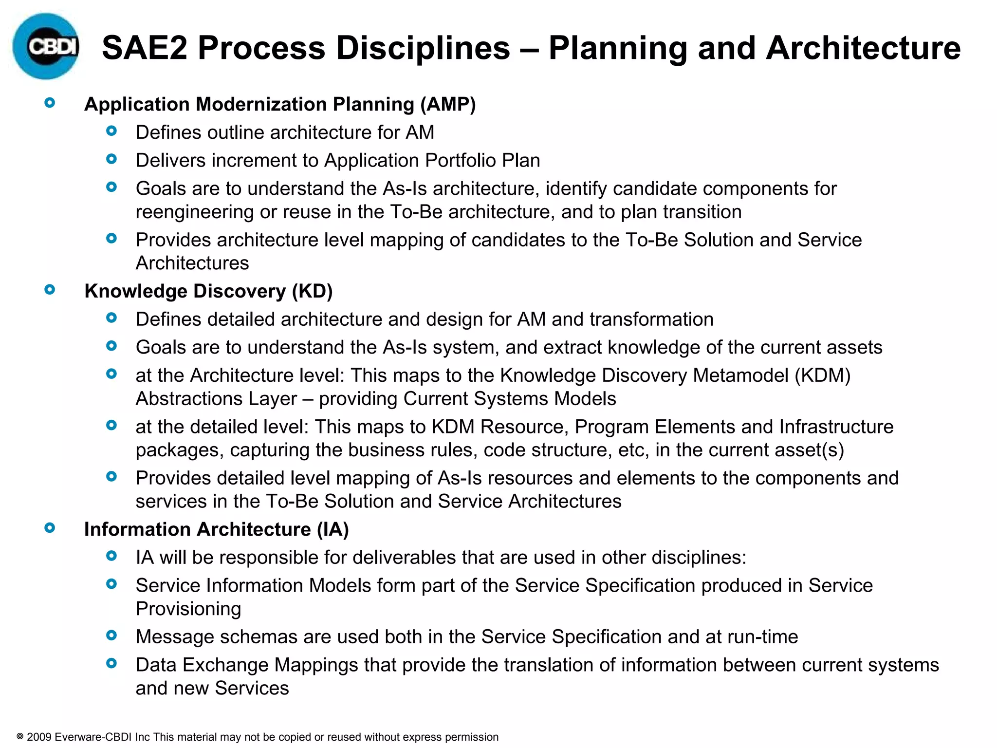 SAE2 Application Modernization Process | PPT | Computer Software and Applications | Computing