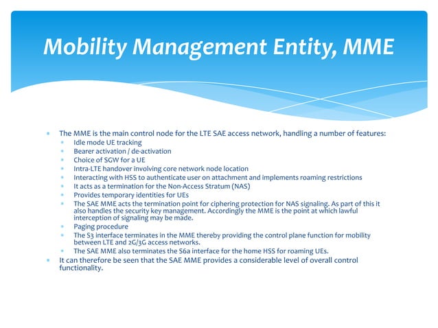 Introduction to Evolved Packet Core Networks | PPTX