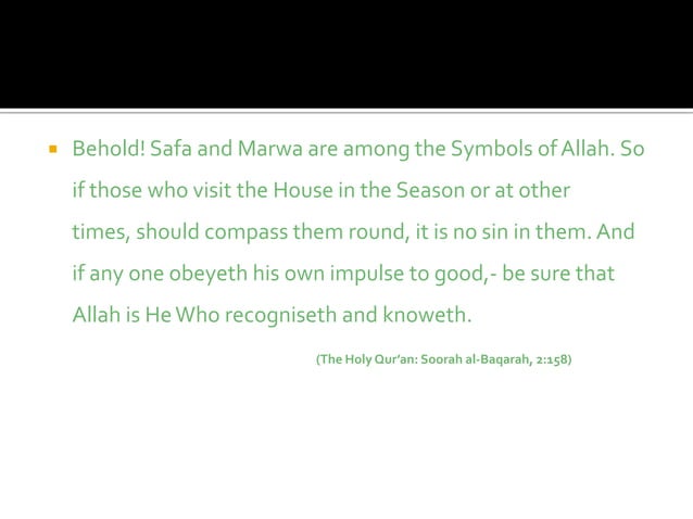 Sa’ee (safa and marwa) | PPT