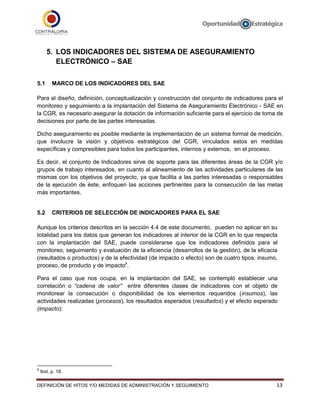 INFORME DE DEFINICIÓN DE HITOS Y/O MEDIDAS DE ADMINISTRACIÓN Y ...