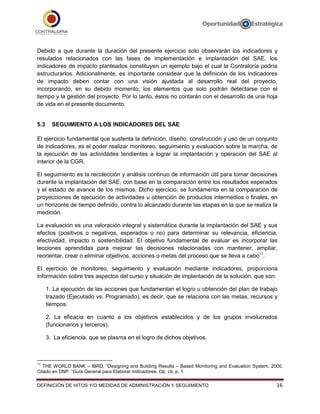 INFORME DE DEFINICIÓN DE HITOS Y/O MEDIDAS DE ADMINISTRACIÓN Y ...
