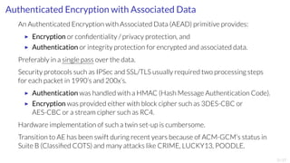 Simple AEAD Hardware Interface SAEHI in a SoC: Implementing an On-Chip Keyak/WhirlBob ...