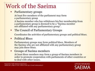 The Saeima of the Republic of Latvia | PPT
