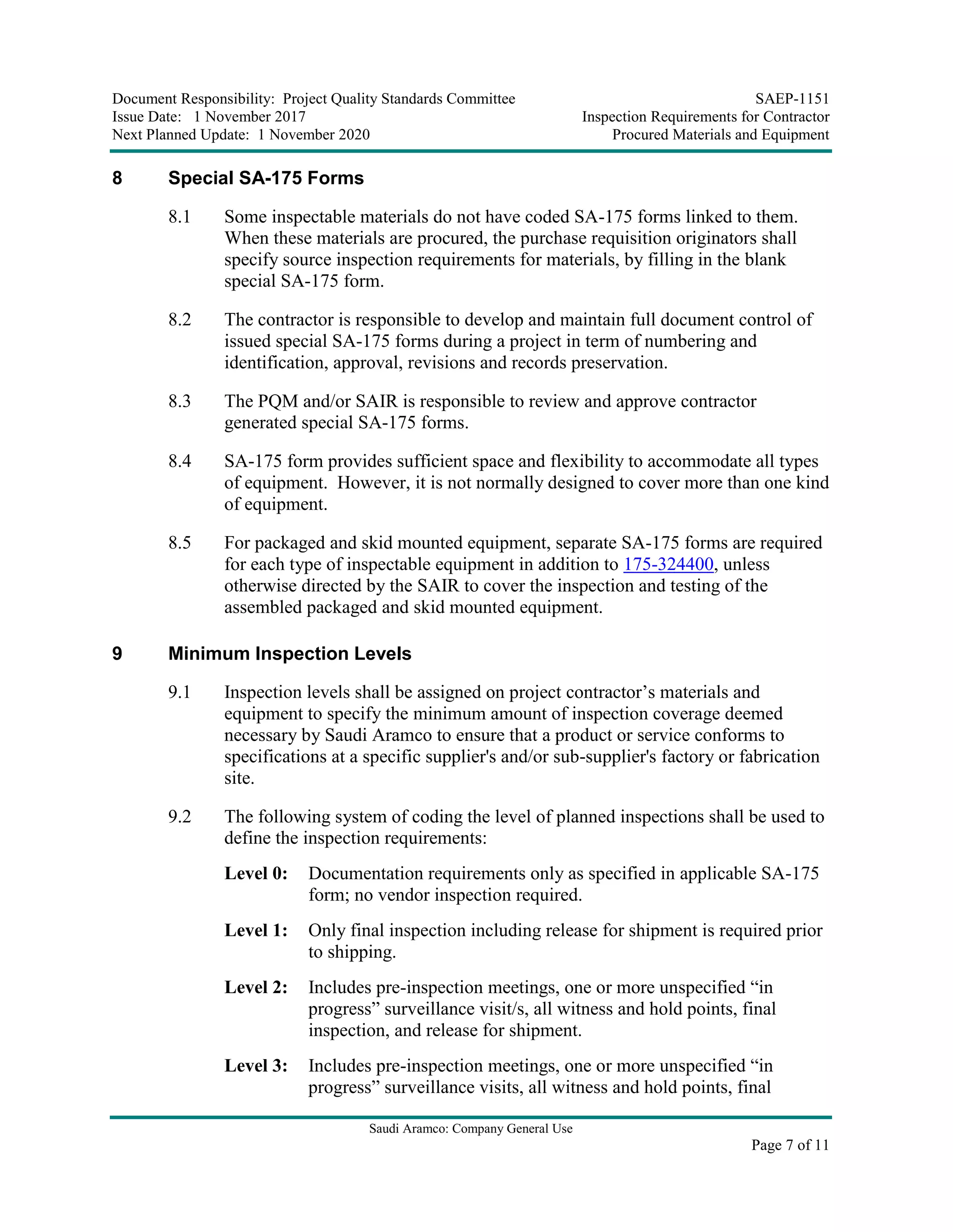 SAEP-1151_inspection requirement.PDF