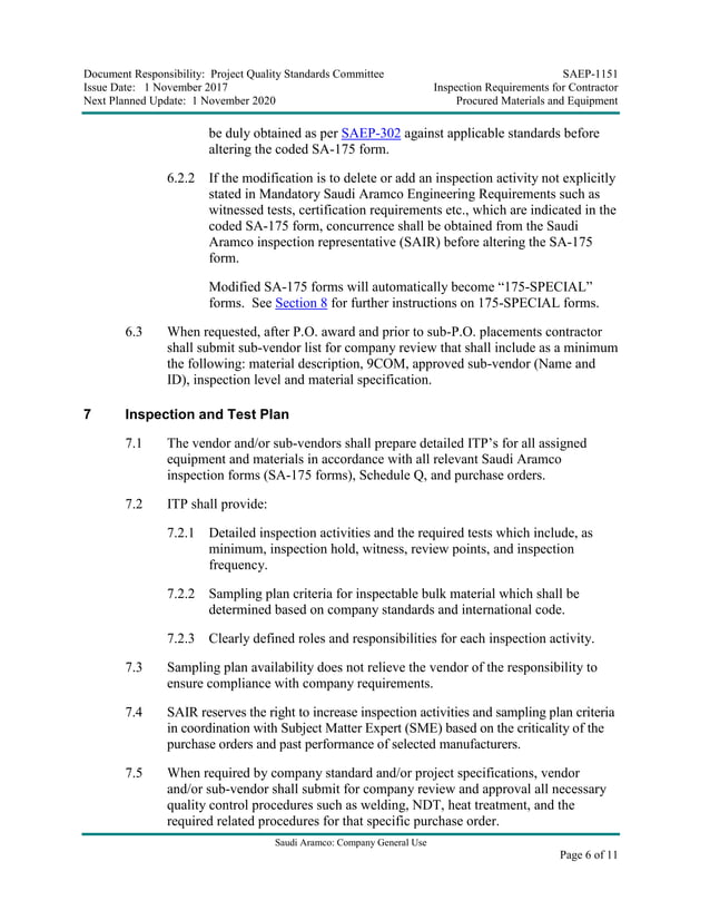 SAEP-1151_inspection requirement.PDF