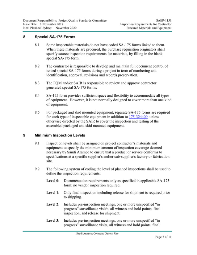 SAEP-1151_inspection requirement.PDF