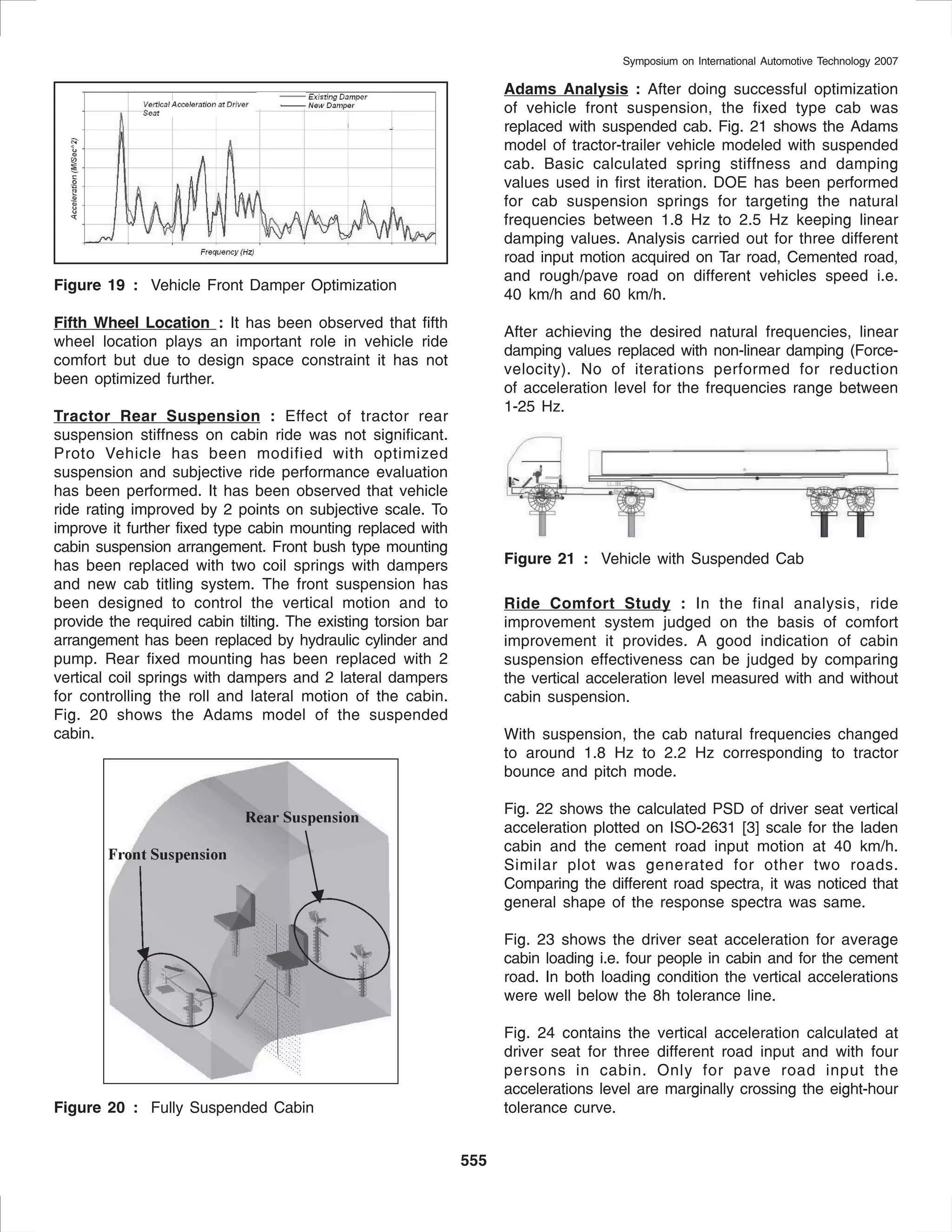 Design and Analysis of a Tractor-Trailer Cabin Suspension | PDF