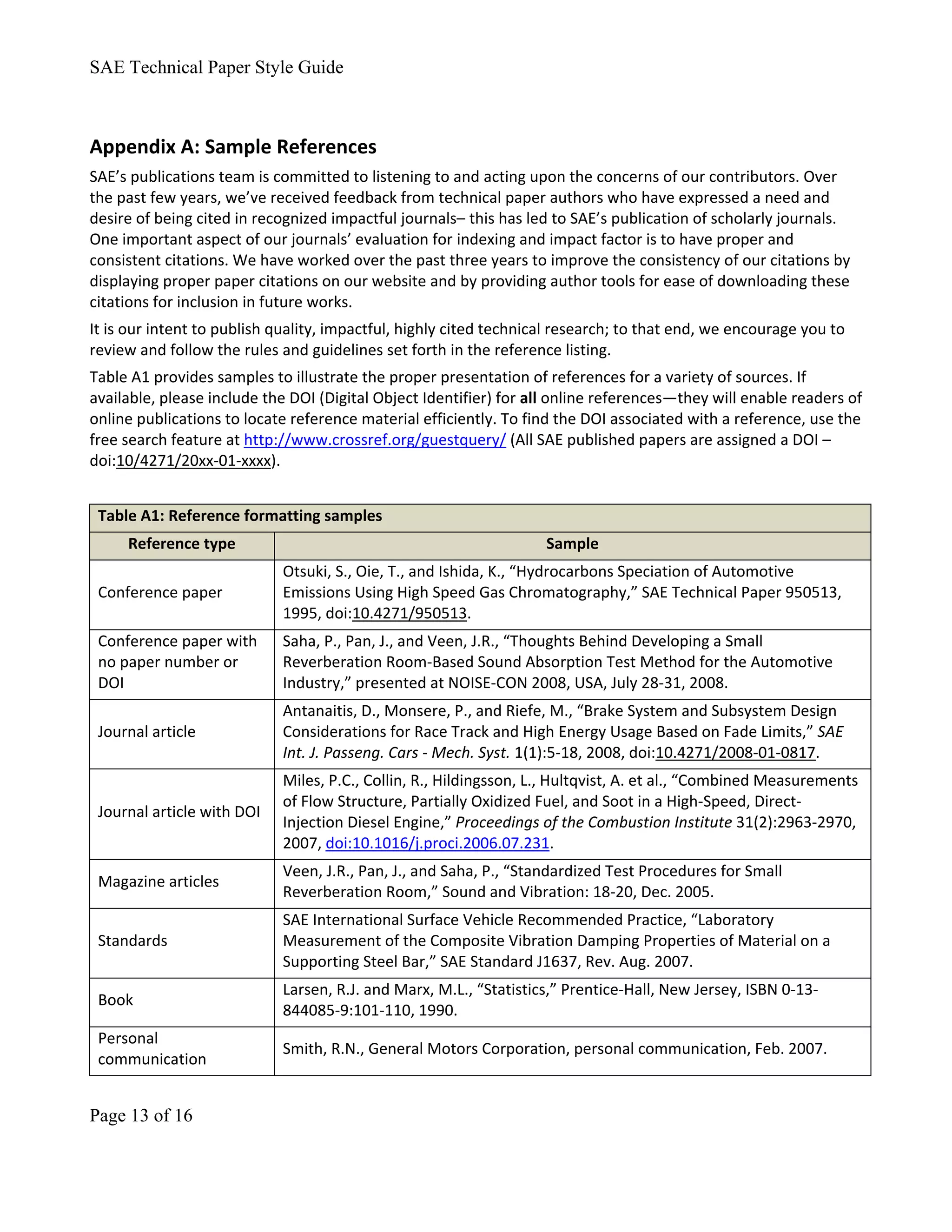 SAE Paper Style Guide | PDF