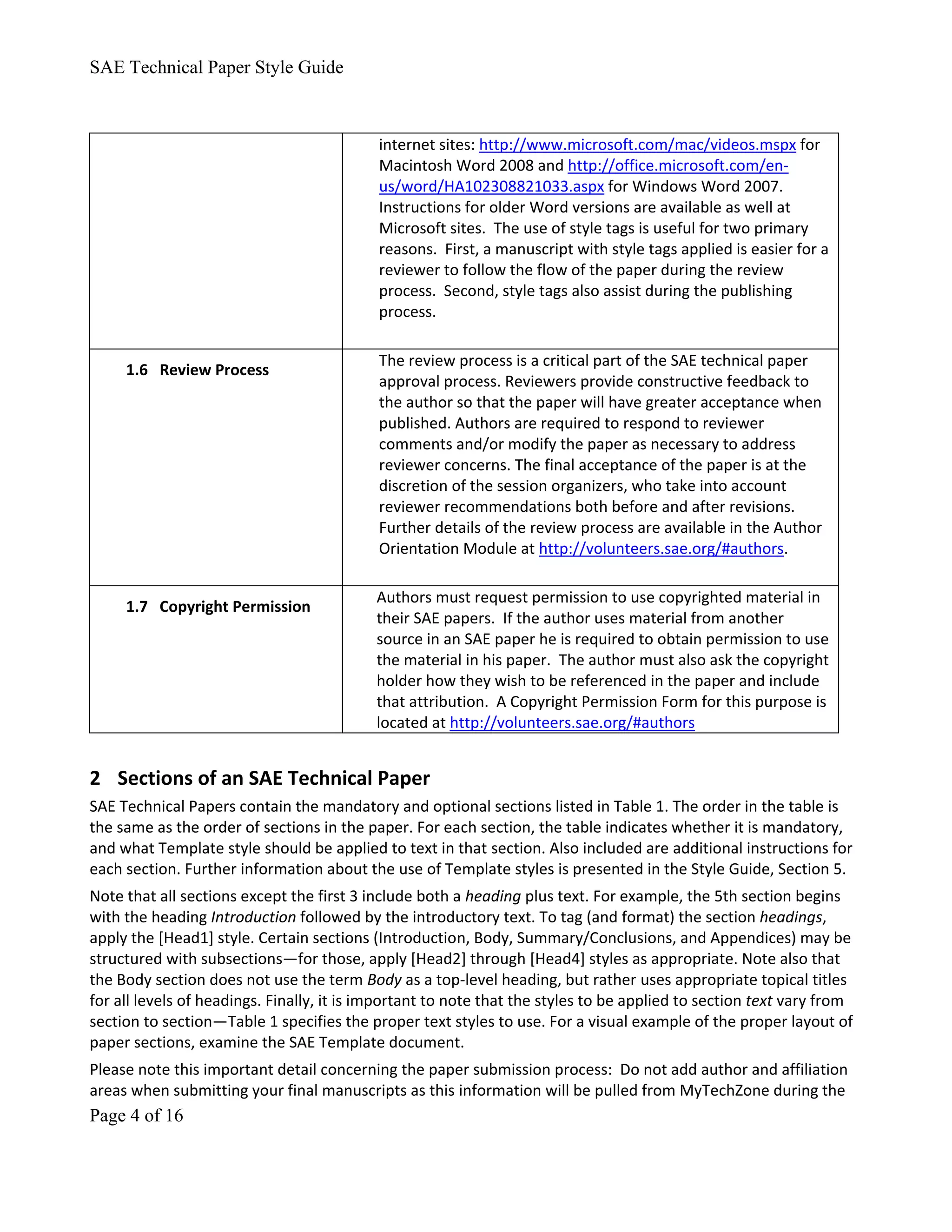 SAE Paper Style Guide | PDF