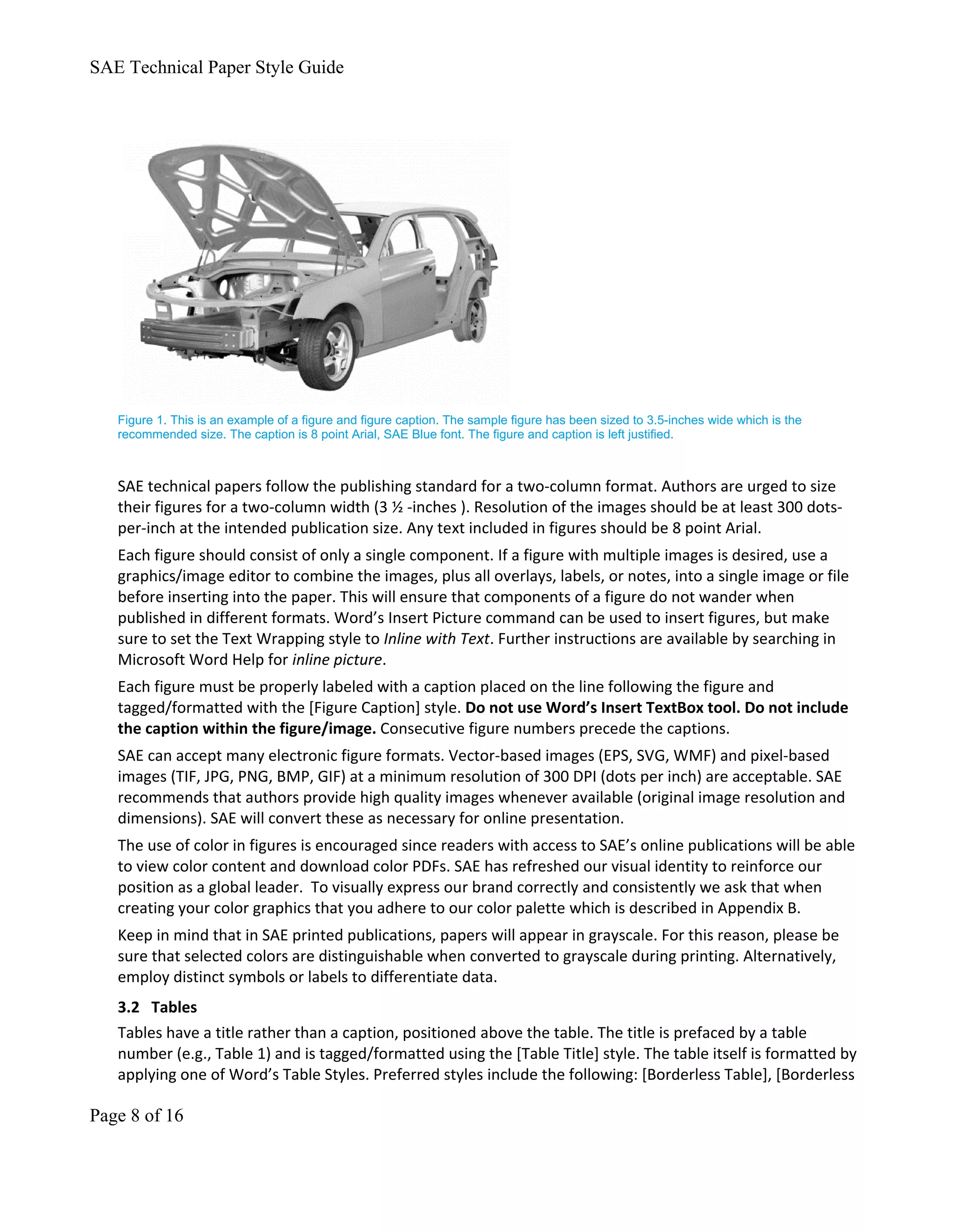 SAE Paper Style Guide | PDF