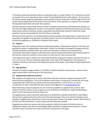 SAE Paper Style Guide | PDF