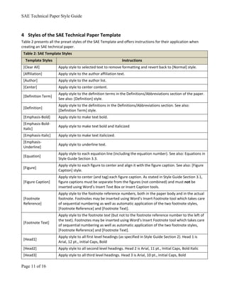 SAE Paper Style Guide | PDF
