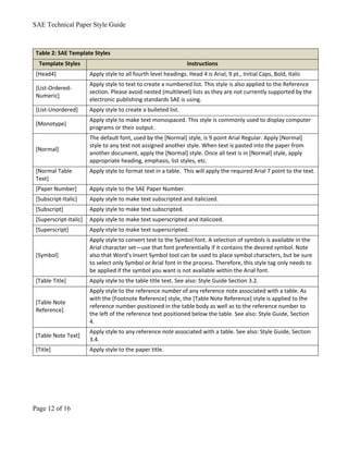 SAE Paper Style Guide | PDF