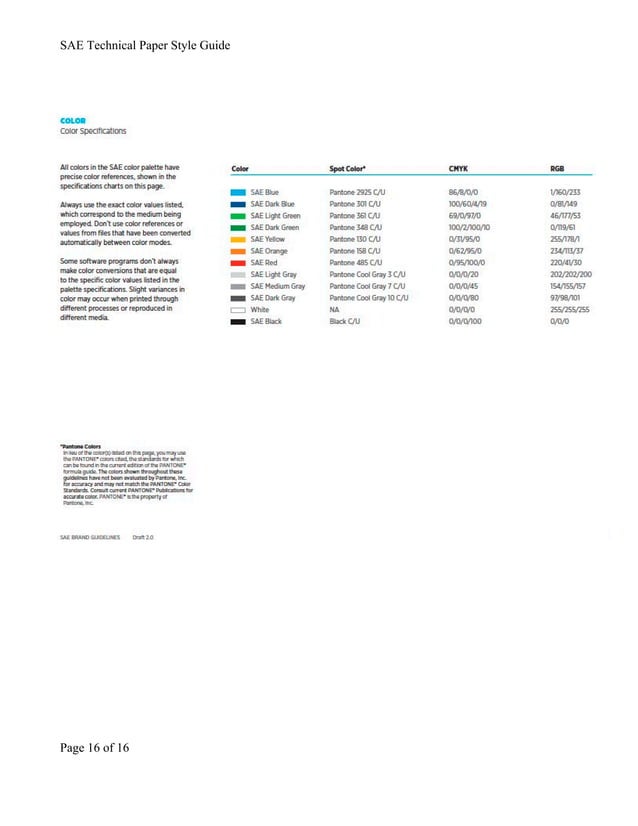 SAE Paper Style Guide | PDF