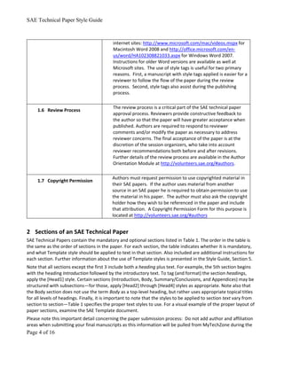 SAE Paper Style Guide | PDF