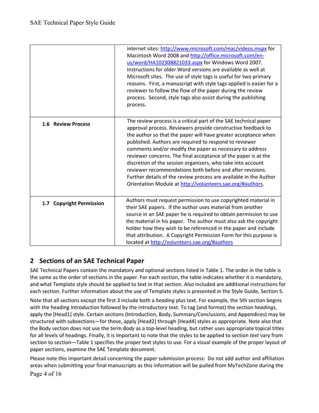 SAE Paper Style Guide | PDF