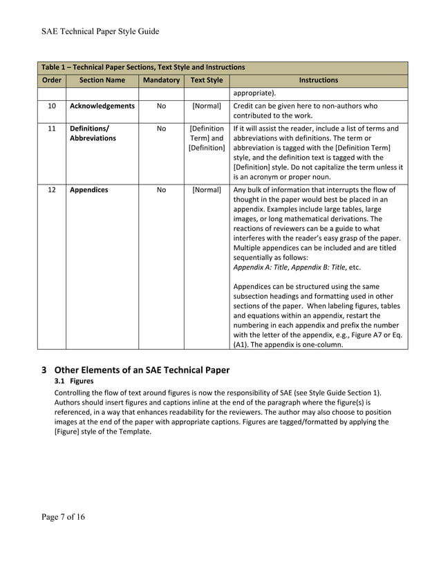 SAE Paper Style Guide | PDF