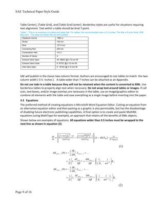 SAE Paper Style Guide | PDF