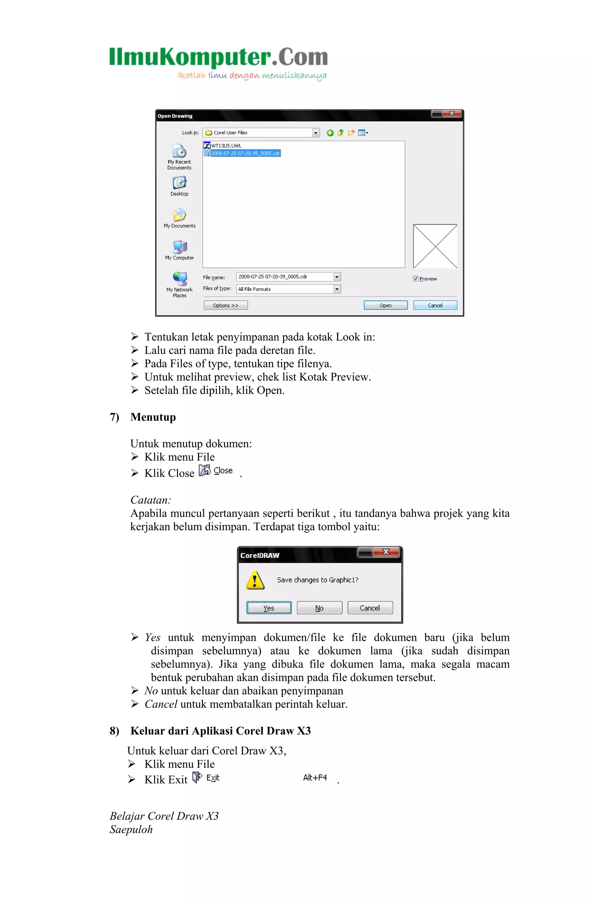 Saepuloh belajar-corel-draw | PDF