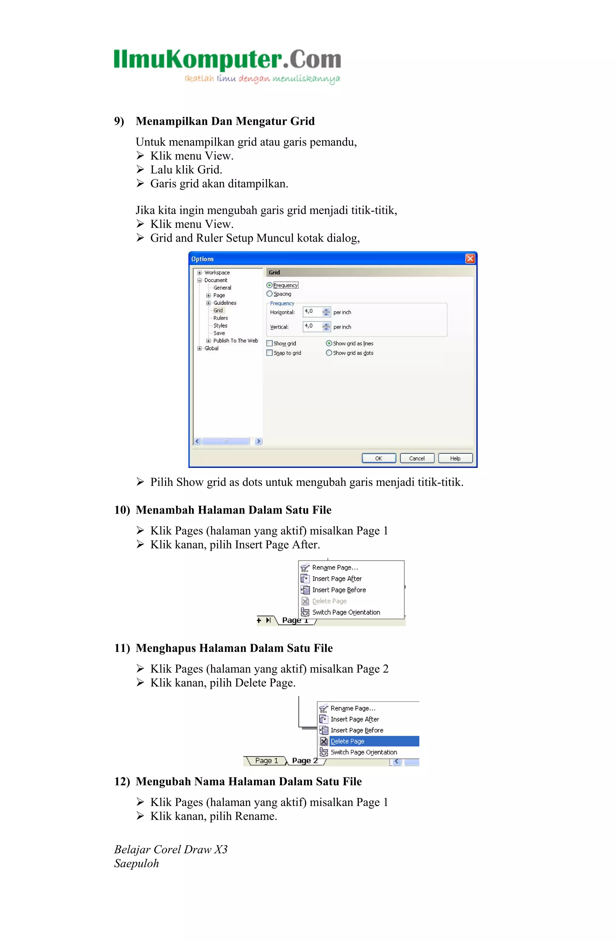 Saepuloh belajar-corel-draw | PDF