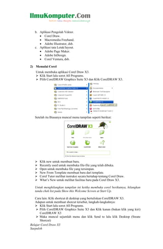 Saepuloh belajar-corel-draw | PDF