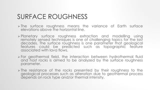 Quantifying Surface Roughness to Detect Geothermal Manifestations from ...