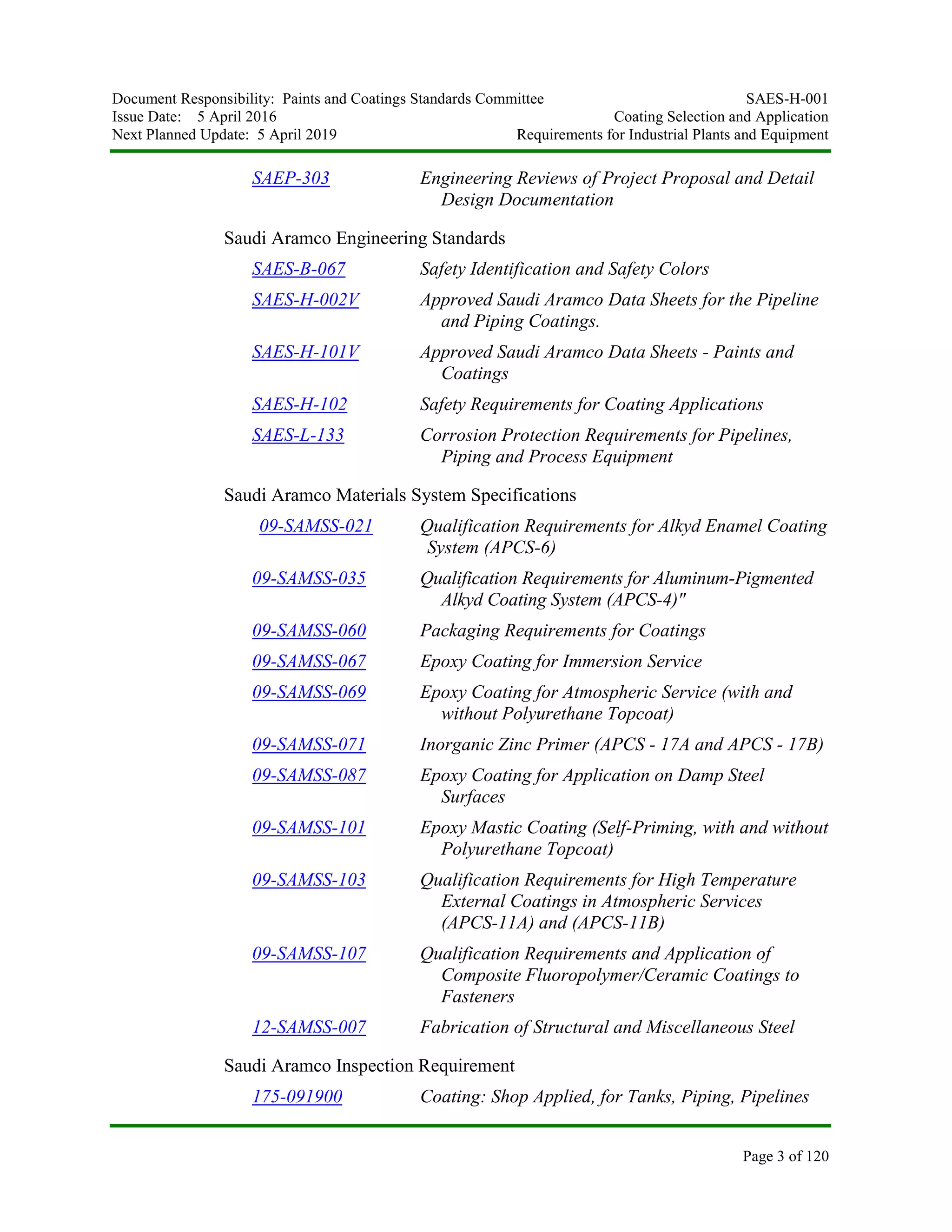Saes h-001 - 2016 | PDF