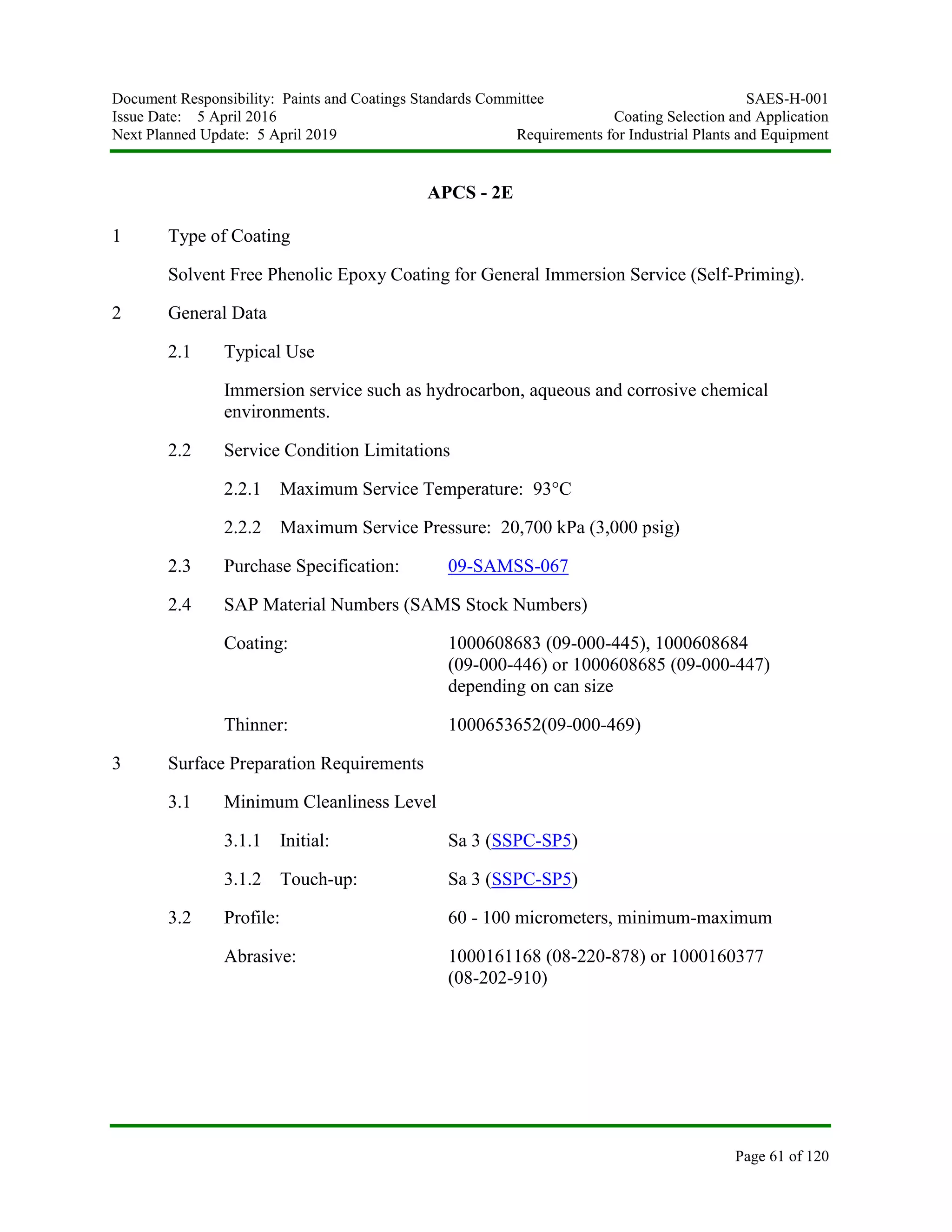 Saes h-001 - 2016 | PDF