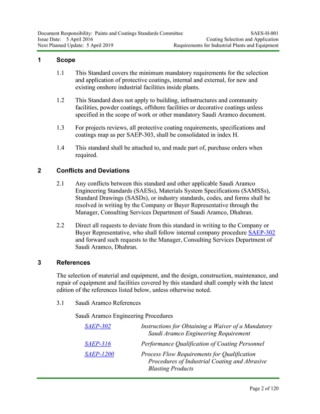 Saes h-001 - 2016 | PDF