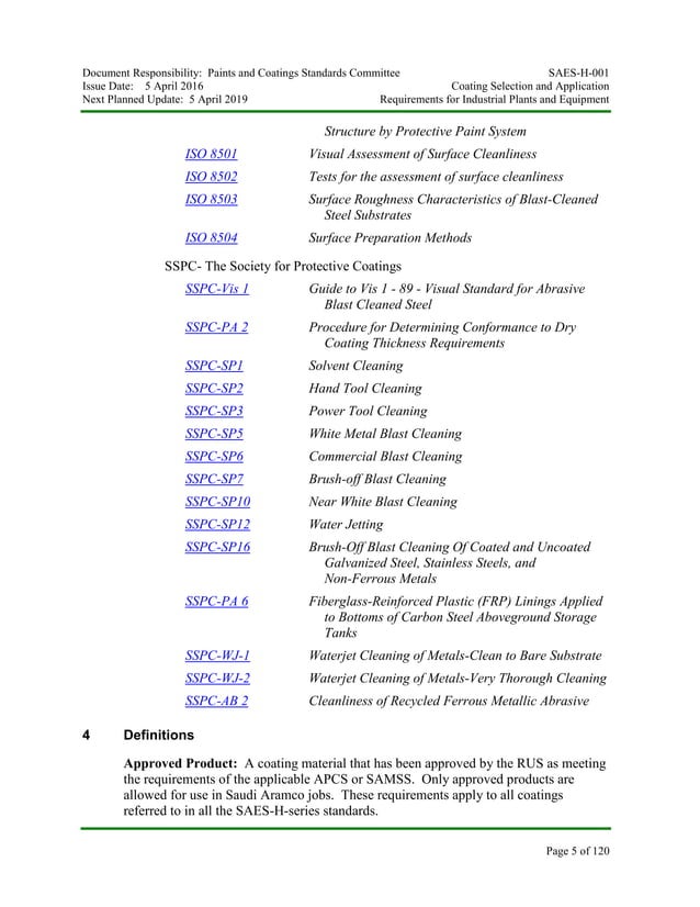 Saes h-001 - 2016 | PDF